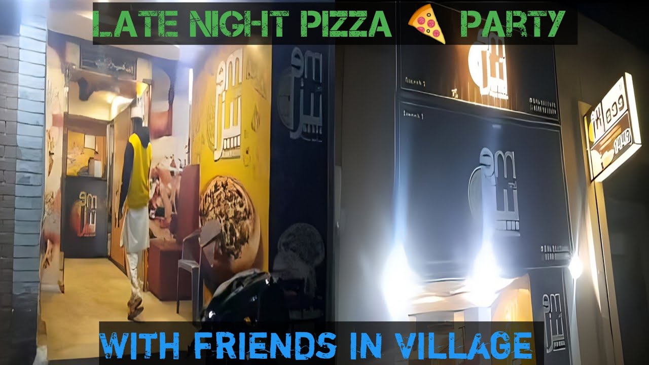 Late night pizza 🍕 🍕 🍕 party with friends At village By Asadvlogstts ...