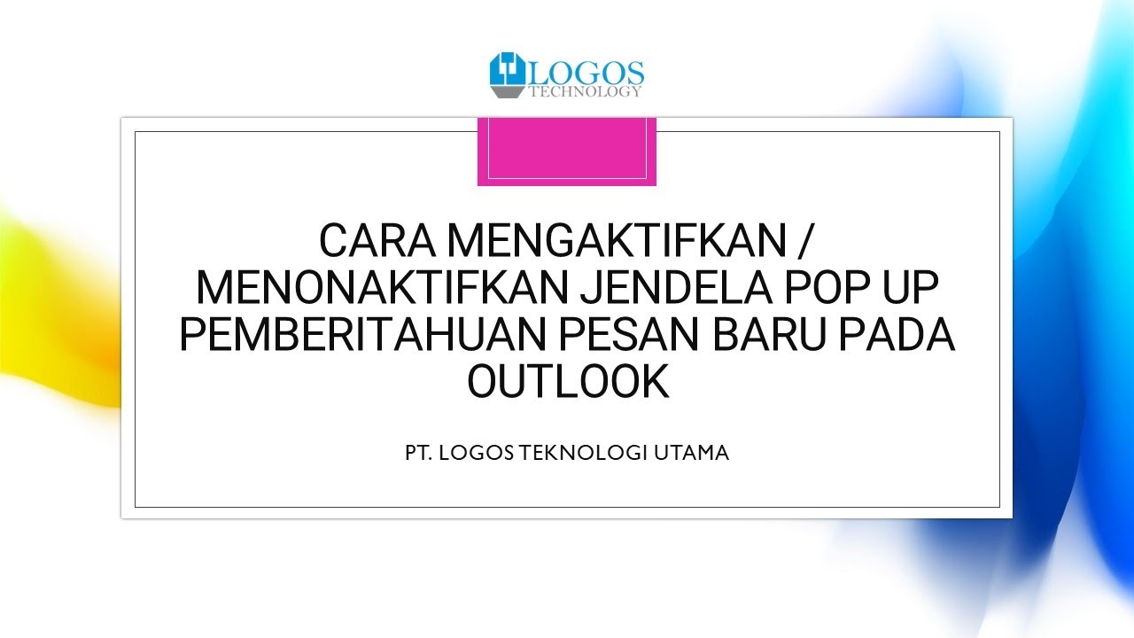 Cara Mengaktifkan / Menonaktifkan Jendela Pop up Pemberitahuan Pesan ...