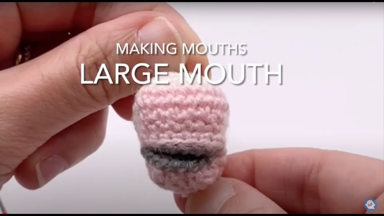 How to Crochet an Open Mouth for your Doll Amigurumi - YouTube