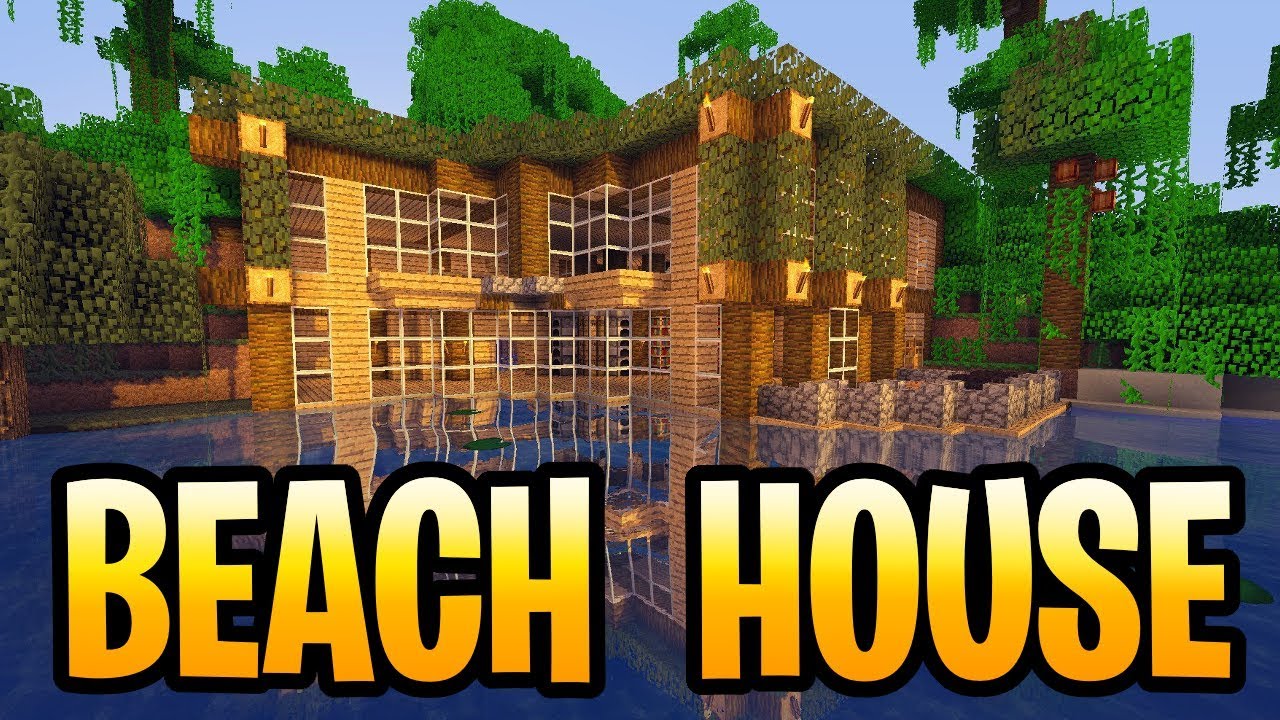 Minecraft Update Aquatic Beach House Build Tutorial! PE, Xbox One ...