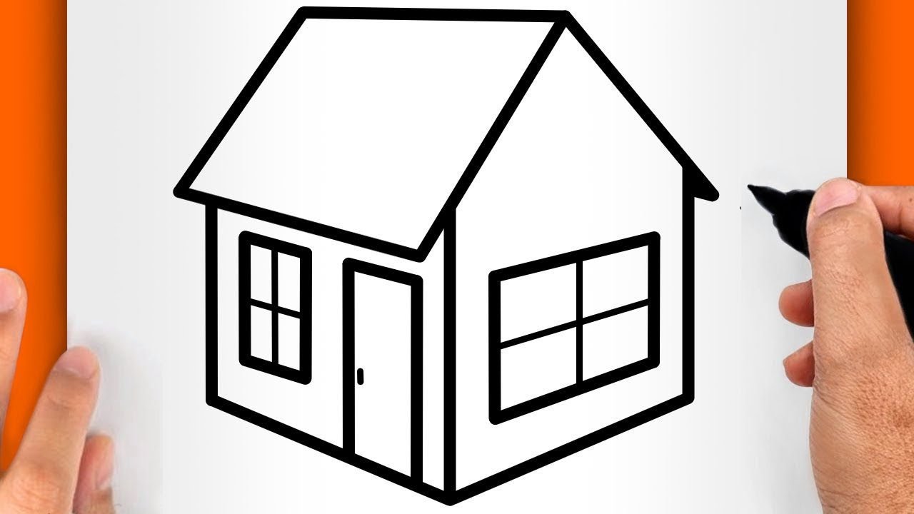 (SØTE TEGNINGER AV DYR) TEGNING ET HUS - HVORDAN TEGNE ET HUS (Tegne ...
