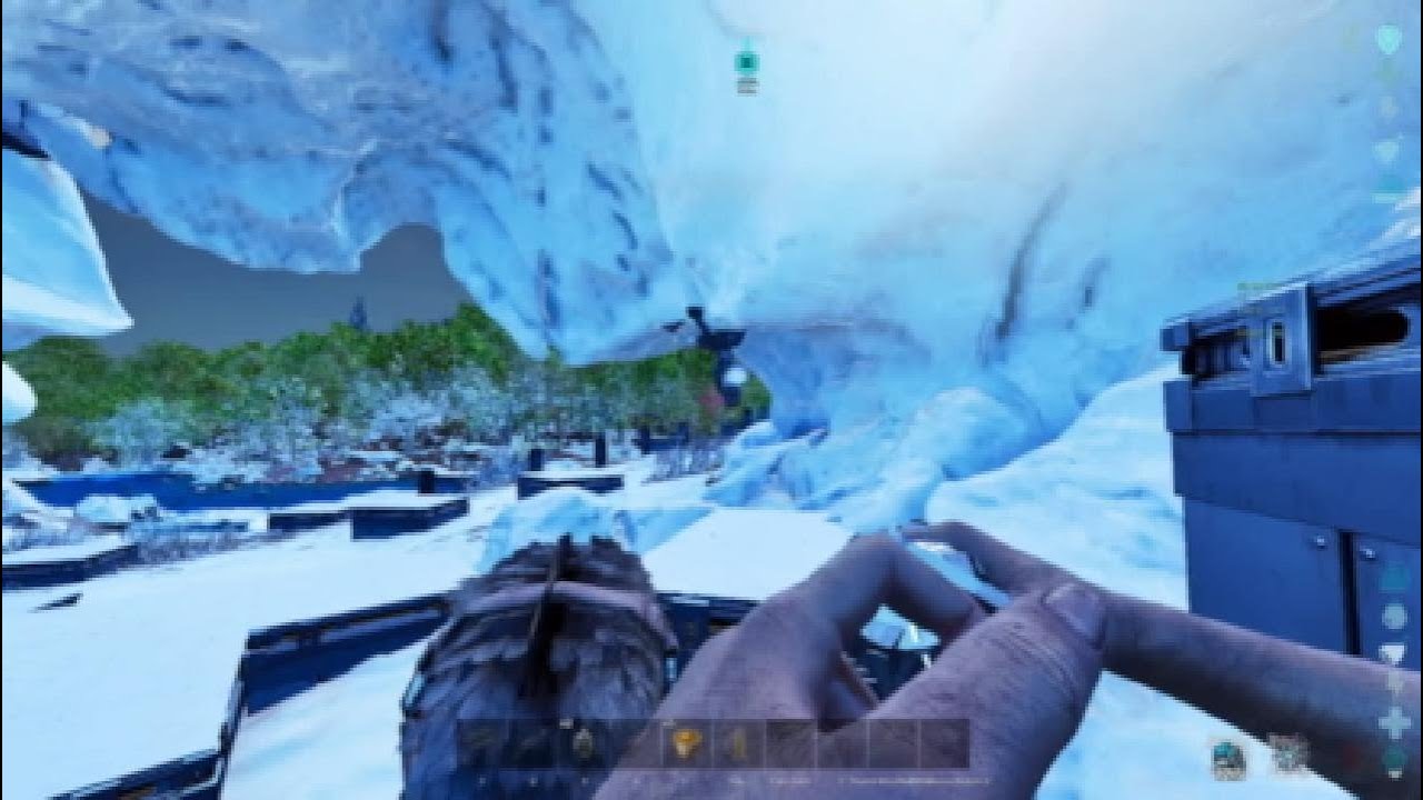 asa smalltribes defense ice cave / ارك سمول ترايب دفاع ايس كيف - YouTube