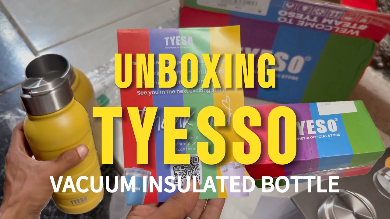 UNBOXING TUMBLER TYESO | VACUUM INSULATED BOTTLE - YouTube