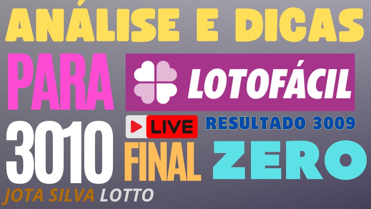 RESULTADO DA LOTOFÁCIL 3009 E ESTUDO E ANÁLISE PARA LOTOFÁCIL 3010 ...