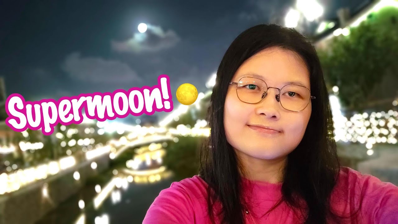 🤩Watching First 🌕SUPERMOON of August 2023 in Nantong!|Eastcoast China|Cloudy Summer Evening Walk ...