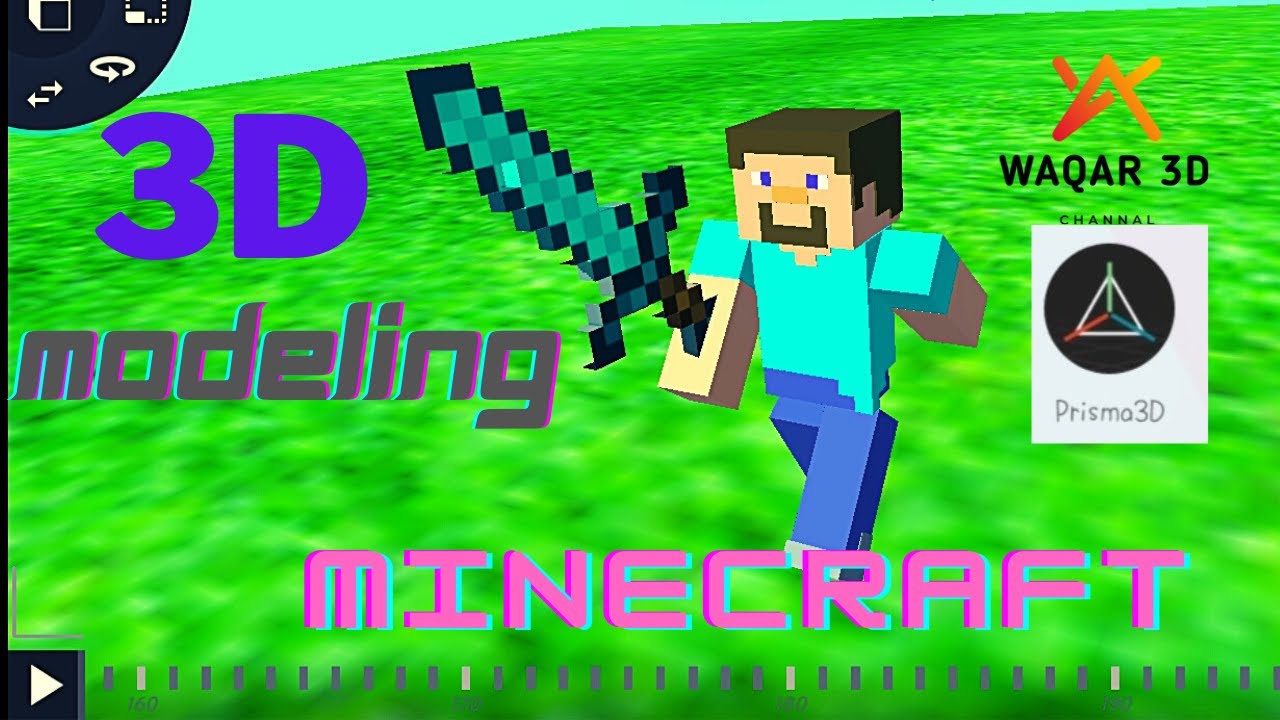 Minecraft 3d modeling|| In Prisma 3d|| In mobile #minecraft - YouTube
