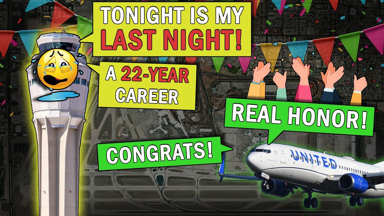 EMOTIONAL CONTROLLER RETIREMENT at Las Vegas Airport! - YouTube