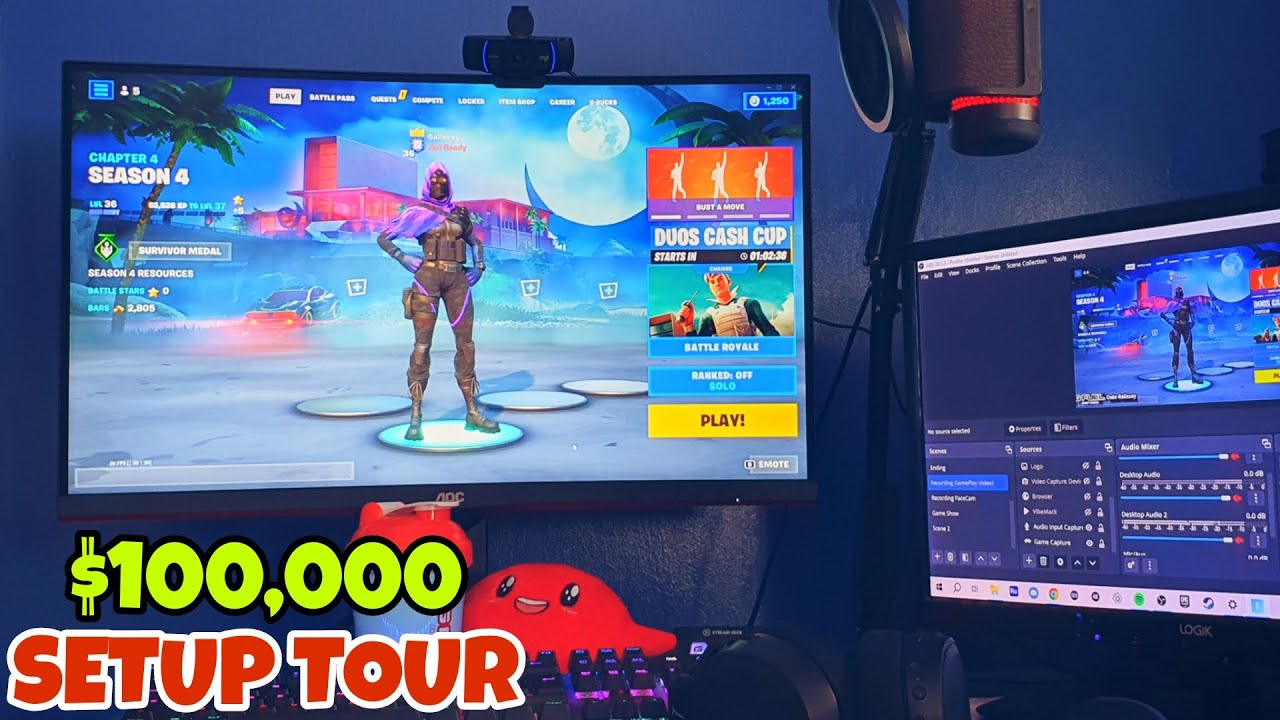 My $10,000 Fortnite Gaming Setup Tour! - YouTube