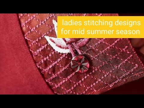 ladies dress stitching design for mid summer season - YouTube