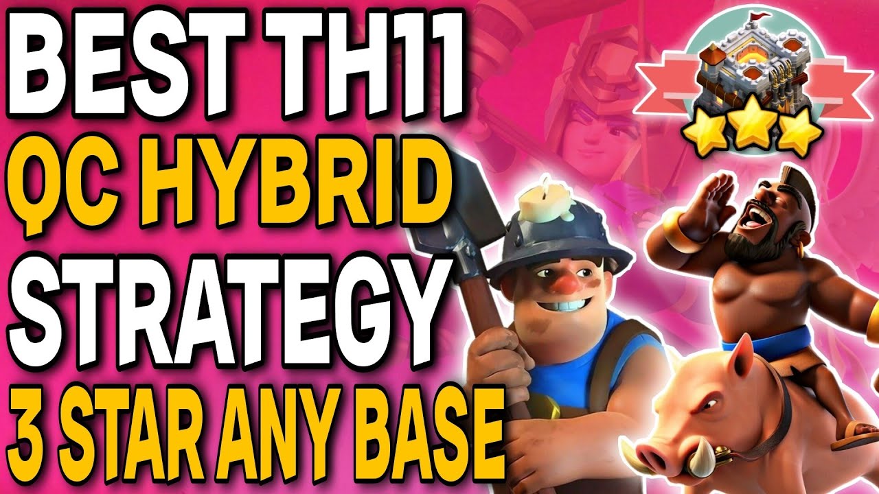 Th11 Hybrid Attack Strategy | Best Th11 War Attack Strategy 2022 To 3 ...
