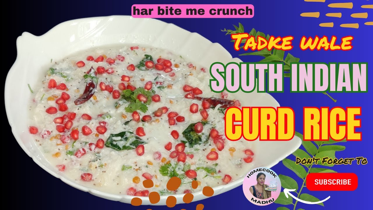 dahi chawal tadka recipe | curd rice south indian style | दही चावल कैसे ...