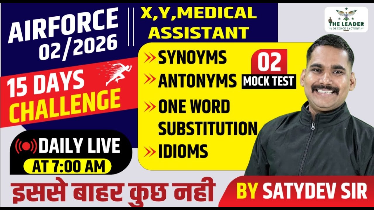 AIRFORCE 02/2026 X, Y, Medical Assistant | Synonyms + Antonyms + One ...