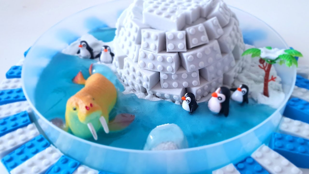 How to make Slime Igloo with Kinetic Sand Bricks DIY Sand Art - CLAY ...