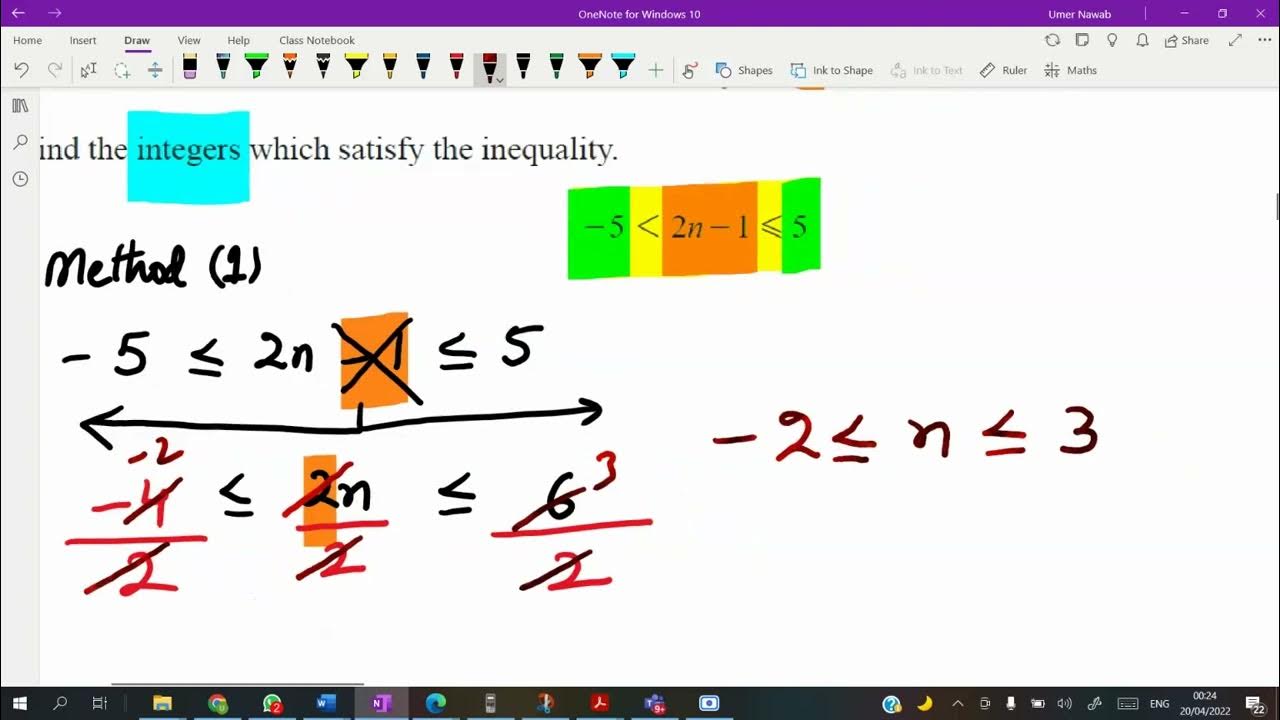 Solving Algebraic linear Inequalities past papers IGCSE 0580 - YouTube