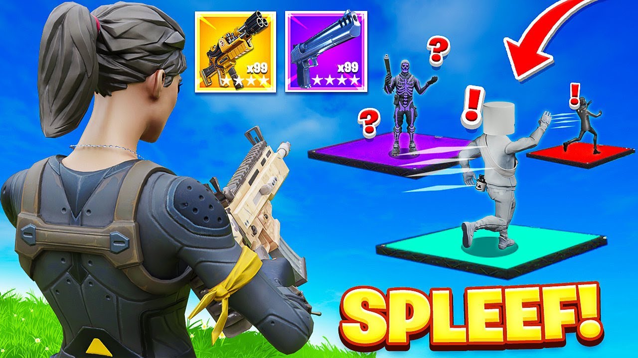 (NEW MINI JEU) LE DERNIERS EN VIE GAGNE ! (SPLEEF) Fortnite Créatif ...