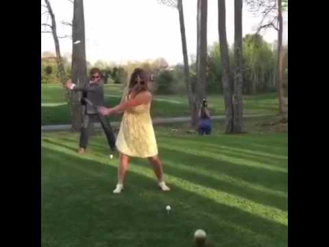 Exploding golf ball gender reveal! - YouTube