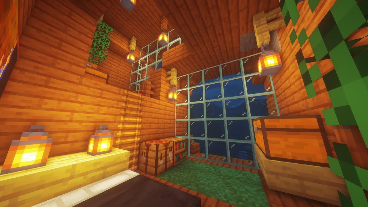 Minecraft - Relaxing Rain and Fireplace Sound - Cozy Ambience - YouTube