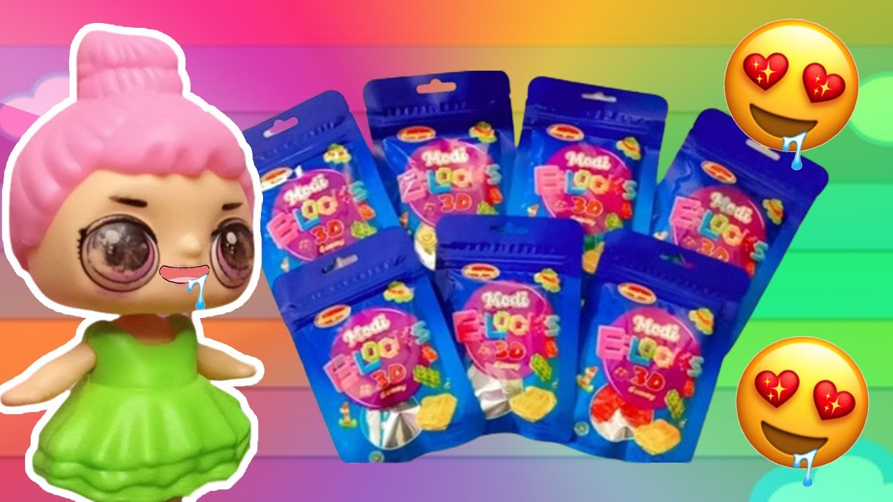 Drama Boneka LOL Mukbang Jajan Unik Yupi Gummy Bentuk Lego Block Warna ...