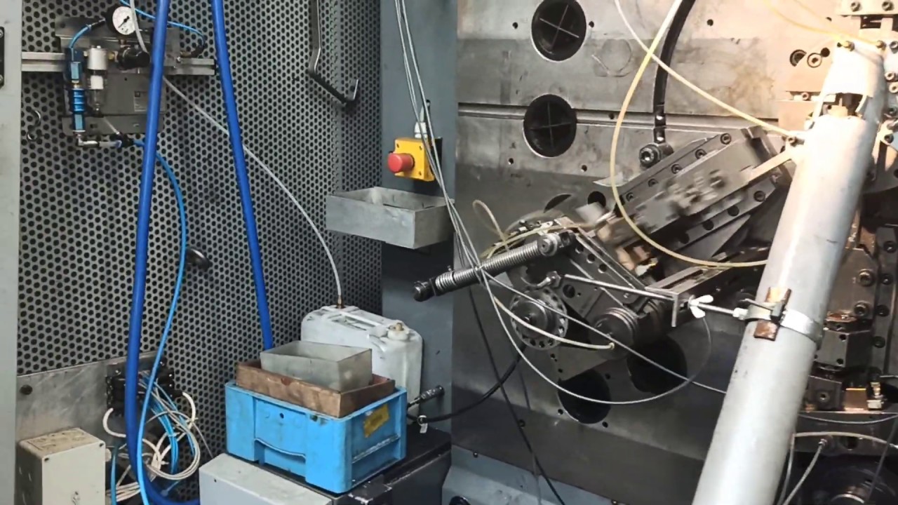 Wire Multi Slide Bending with Bihler Machine -- 用Bihler机进行多股钢丝弯曲 - YouTube