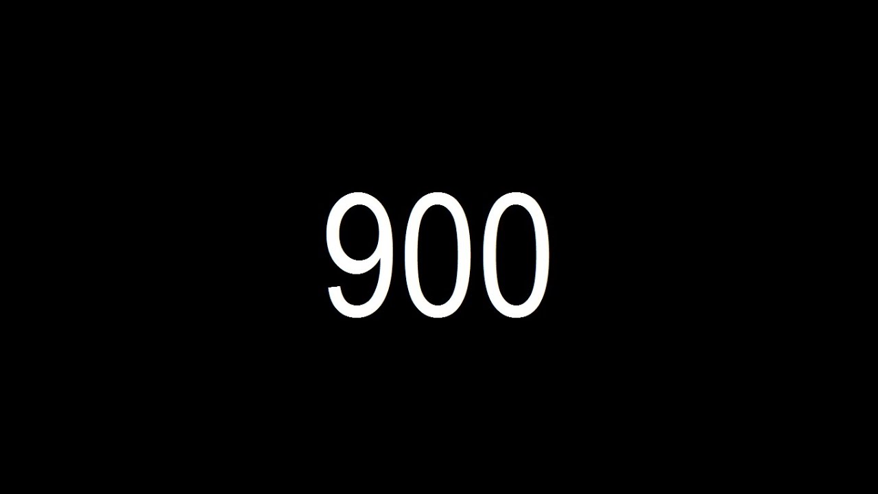 Count to 900 - 15 minutes - silence - YouTube