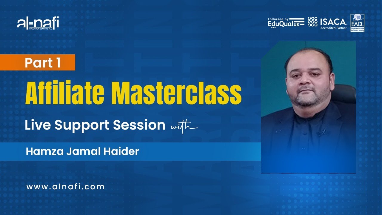 Affiliate Masterclass Live Support Session with Hamza Jamal Haider ...