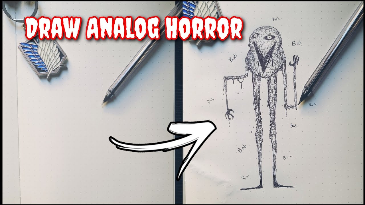 I drew my own analog horror creature - YouTube