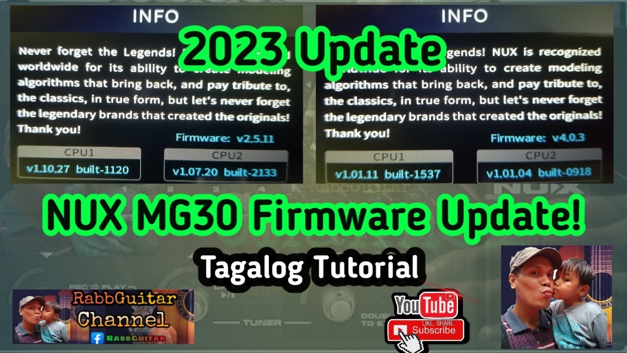 HOW TO UPDATE NUX MG30 2023? TAGALOG TUTORIAL FIRMWARE UPDATE OF NUX ...