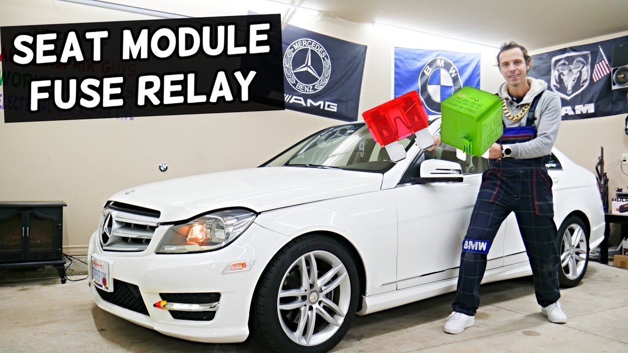 MERCEDES W204 Driver Passenger Front Seat Module Fuse Relay Location ...