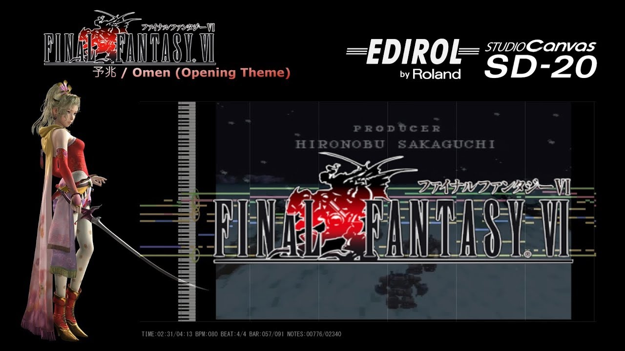 Final Fantasy VI Opening Theme ( 予兆/Omen ) - Roland SD-20 - YouTube