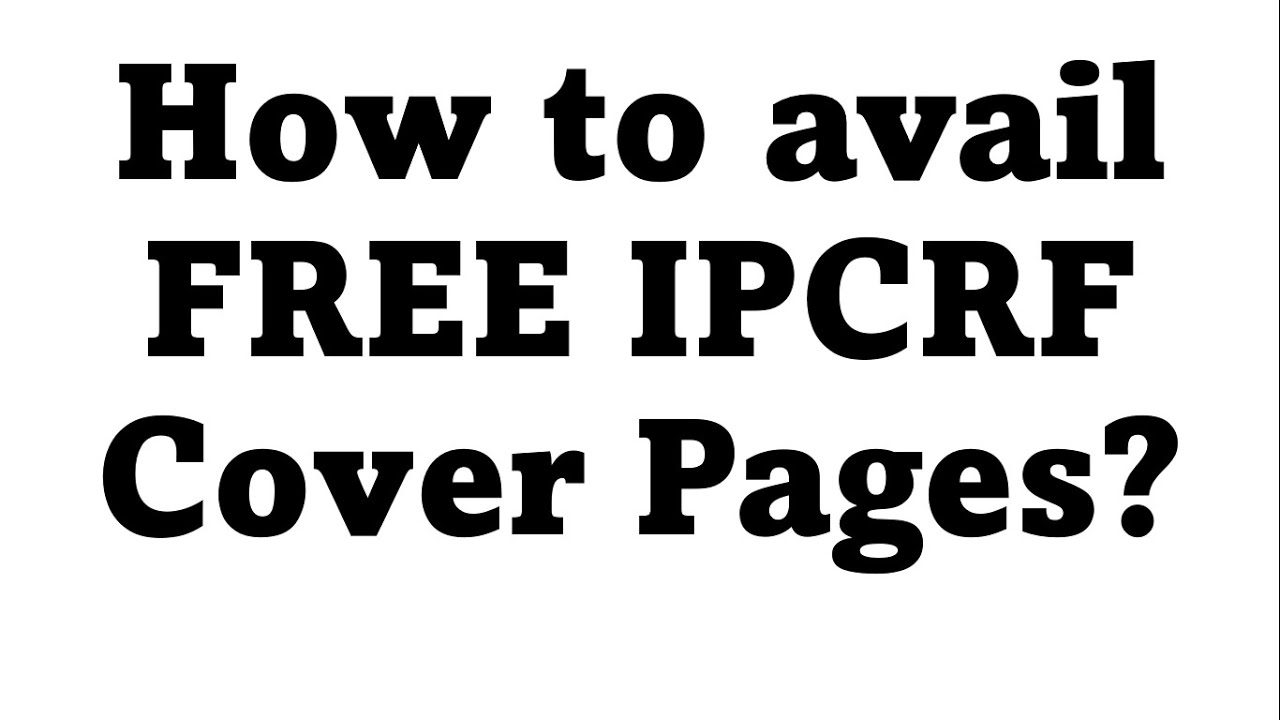 FREE IPCRF Cover Pages - YouTube