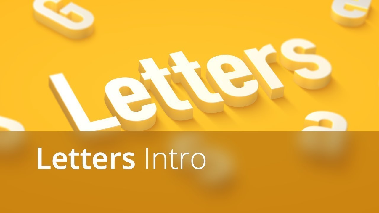 Letters Introduction Video - YouTube