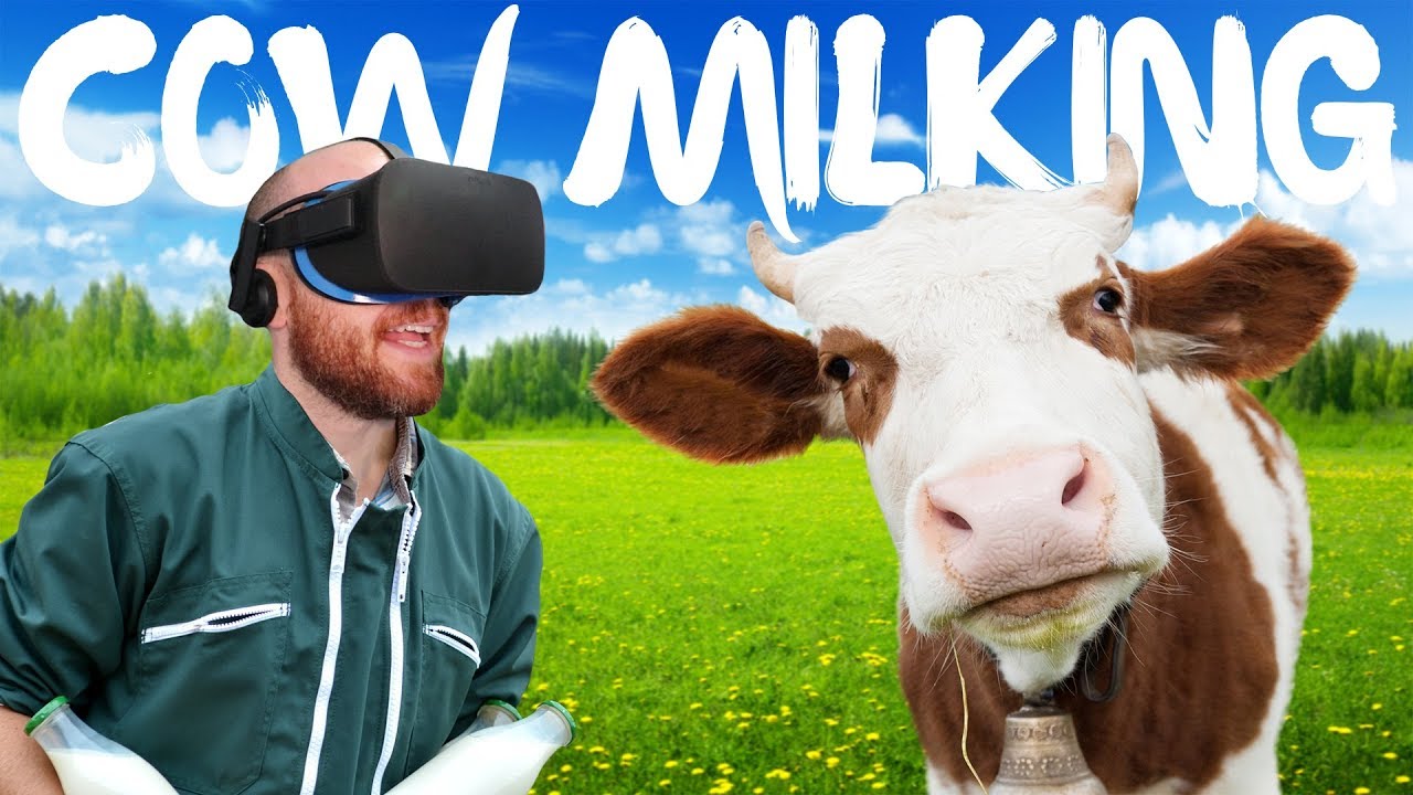 GOT MILK!? Cow Milking Simulator Oculus Rift Gameplay - YouTube