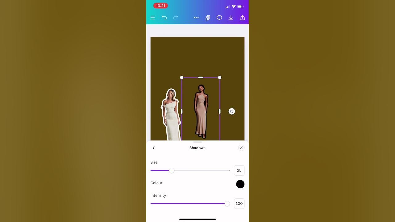 How to create cutout and add outlines with canva#tutorial #canvatips #canvatutorial #outline # ...