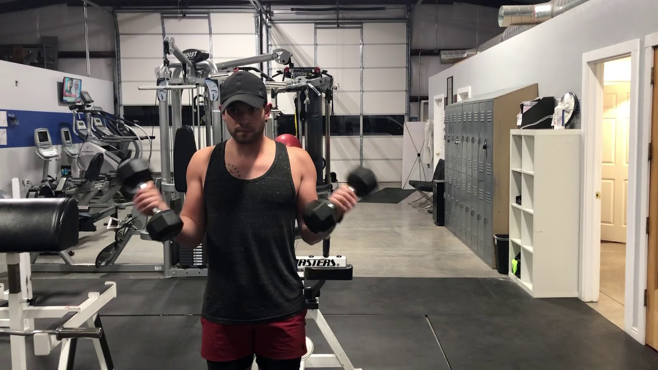 Dumbbell rotation curls - YouTube