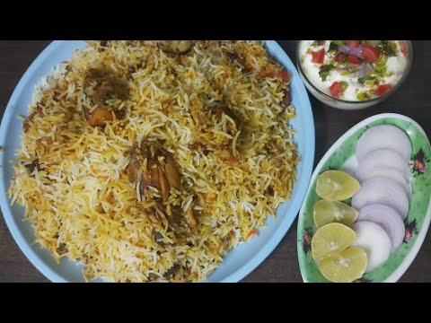 Kachi chicken dum biryani 👌very tasty biryani😋 - YouTube