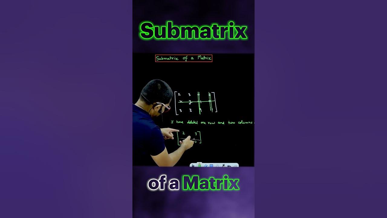 Submatrix Of A Matrix - YouTube