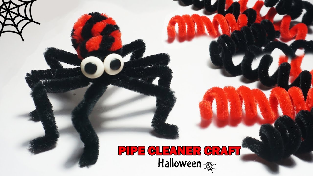 How to make a Spider out of Pipe Cleaner | Halloween Decoration Ideas ...