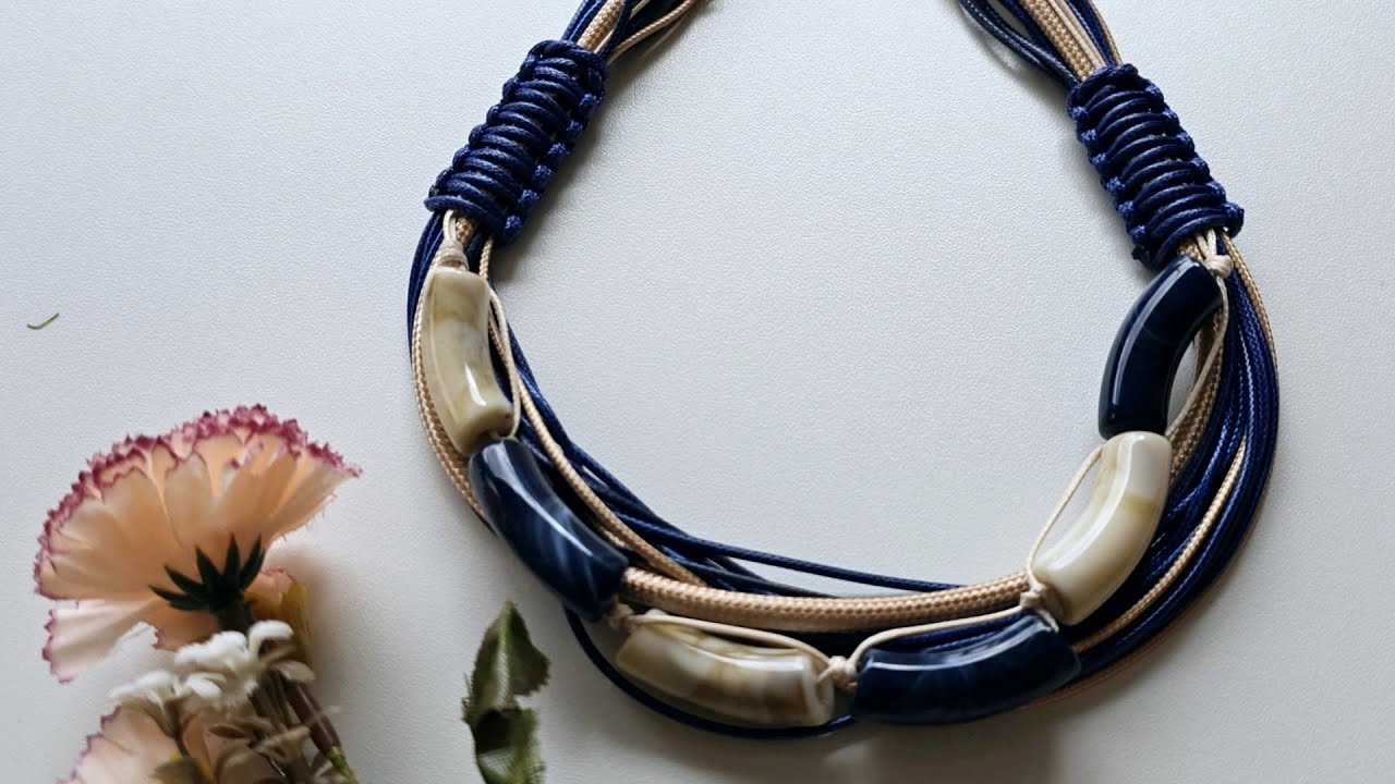 COMO FAZER UM COLAR ARTESANAL COM VÁRIOS TIPOS DE FIO! - YouTube