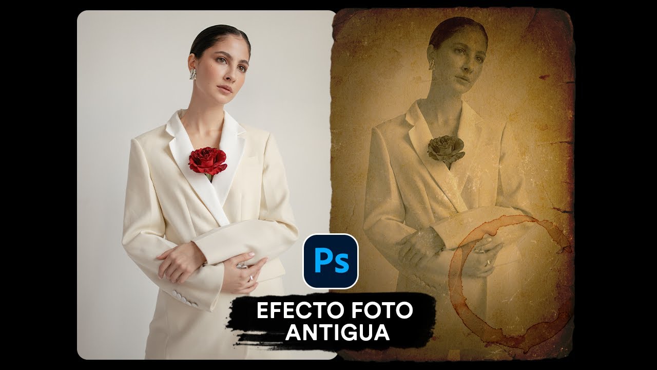 COMO HACER EFECTO FOTO ANTIGUA EN PHOTOSHOP | Foto vintage tutorial ...