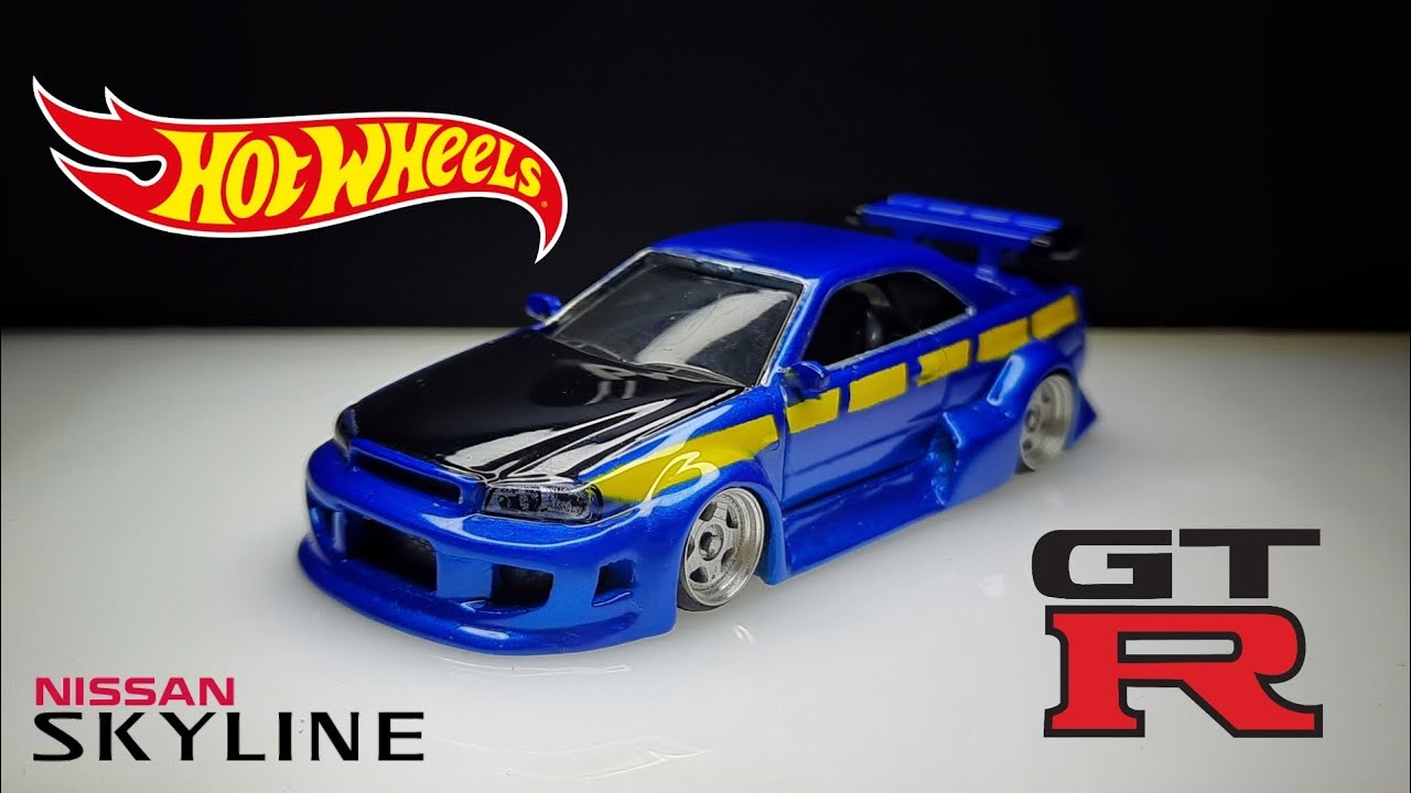 Hot Wheels Nissan Skyline R34 Custom - YouTube