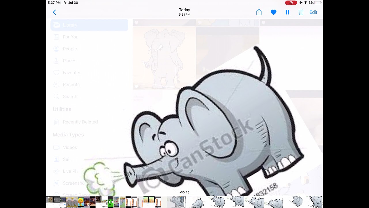 Caillou and his elephant make sounds - YouTube