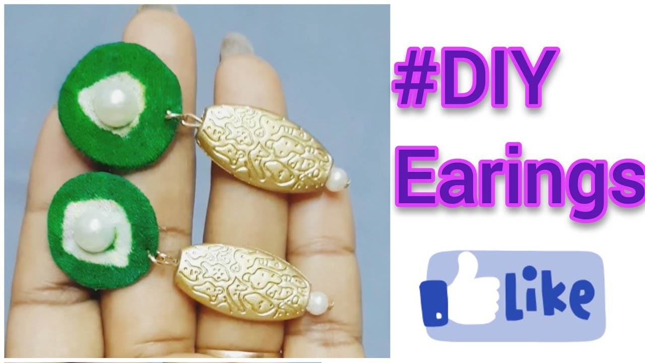 #DIY Earings/fabric earings /Handmade jewellery/Handmade earings - YouTube