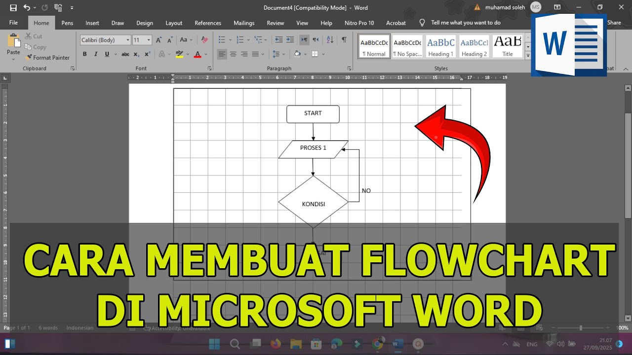 Cara Membuat Flowchart di Microsoft Word dengan Mudah - YouTube