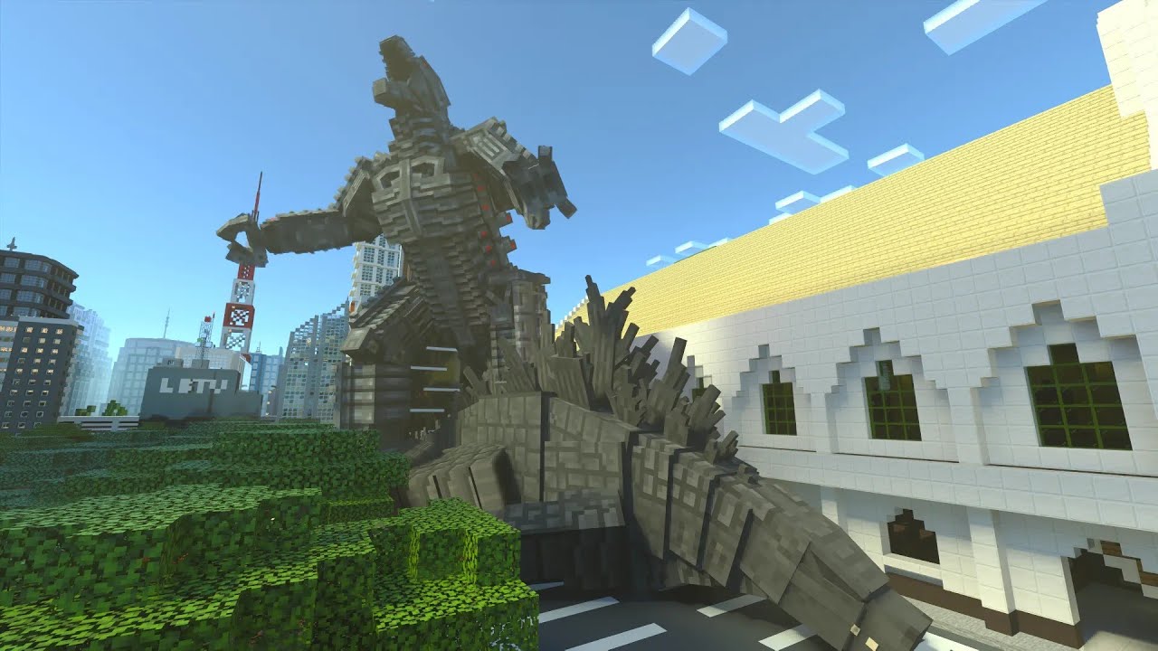 Godzilla VS mega godzilla minecraft - MMCRAFT TV - YouTube