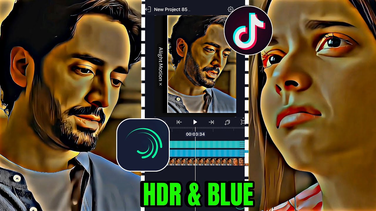 New Trending Tik Tok HDR Blue Effect video Editing on Alight Motion ...