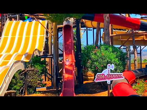 Is this a SLIDE or a WEAPON? | Tomahawk Water Slide at Western water park Mallorca 🇪🇸