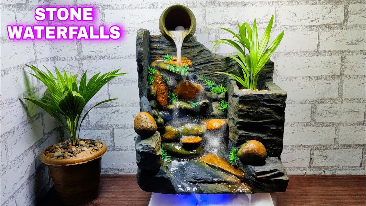 DIY Amazing Antique Indoor Desktop Big Waterfalls | New Latest Making ...