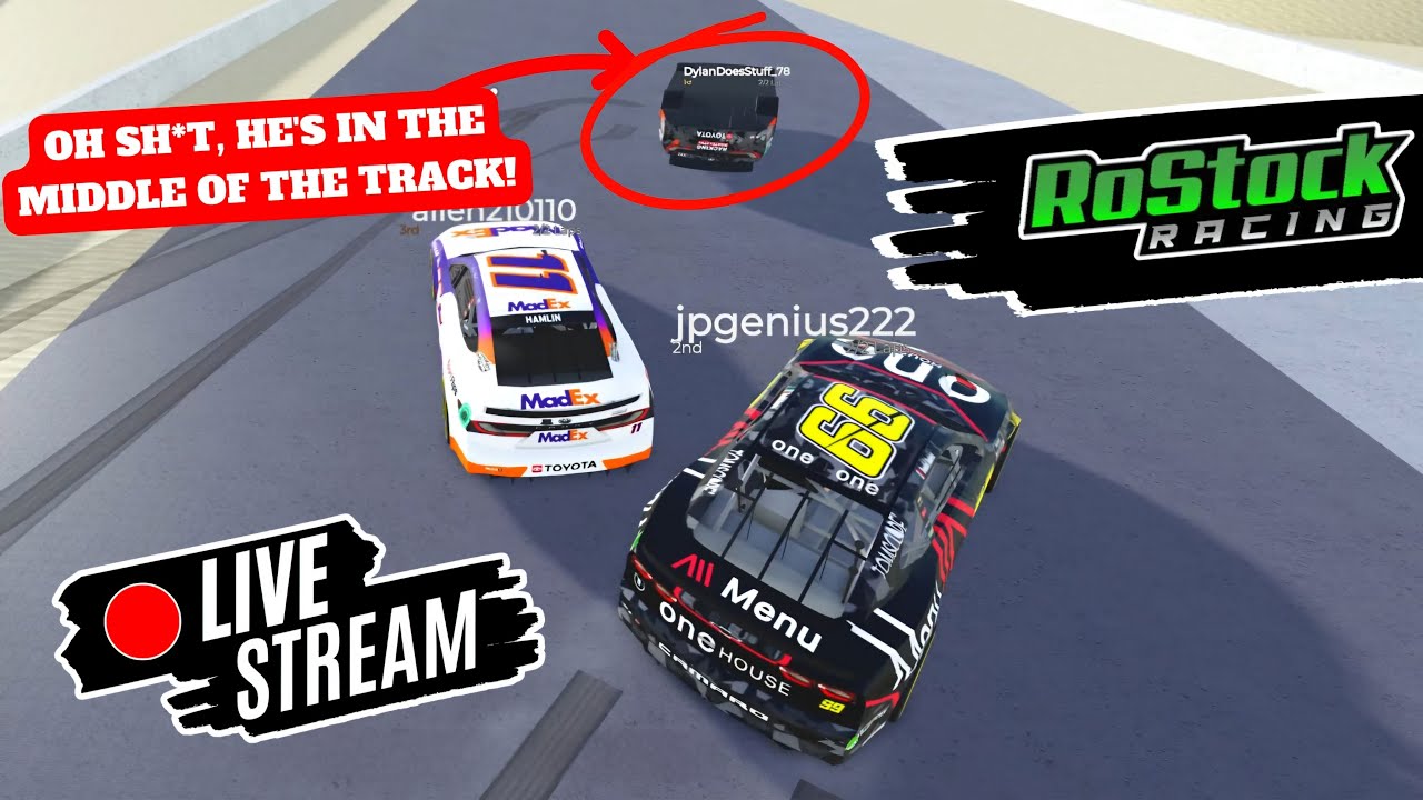 🔴LIVE! HE WAS IN THE MIDDLE OF THE TRACK! | ROBLOX | RoStock Racing ...