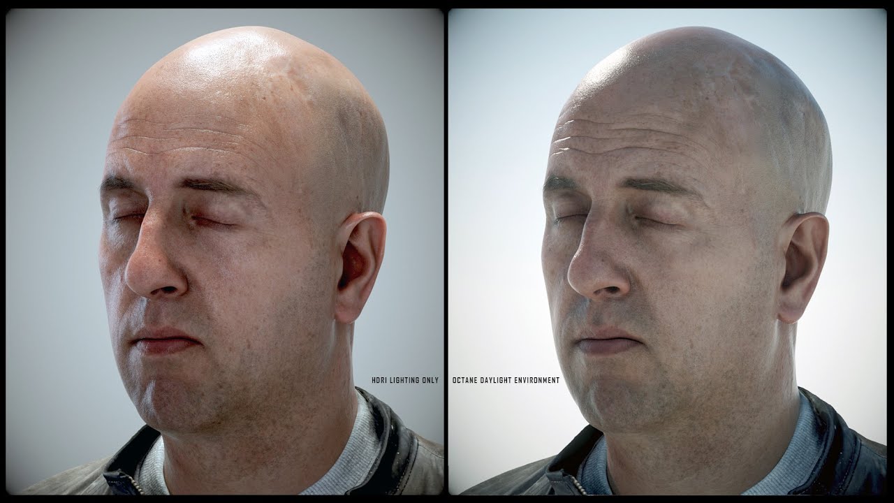 TEN24 HEAD SCANS WITH OCTANE PBR SSS SKIN SHADER - YouTube
