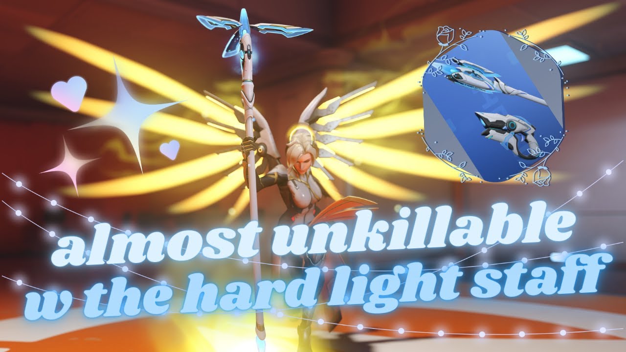 almost unkillable w the hard light staff ★ | quickplay | mercy gameplay ...